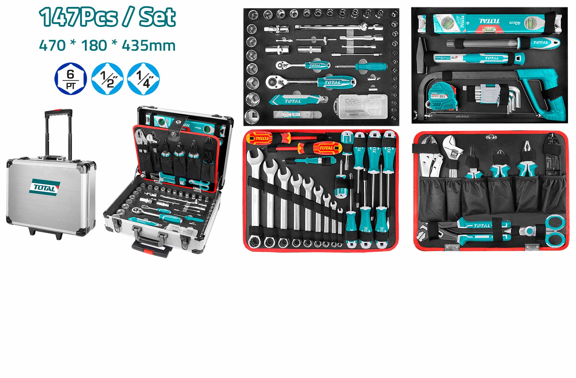 THKTHP21476 147 Pcs Hand Tools Set TOTAL Tools Malaysia THKTHP21476 147 Pcs Hand Tools Set TOTAL Tools Malaysia